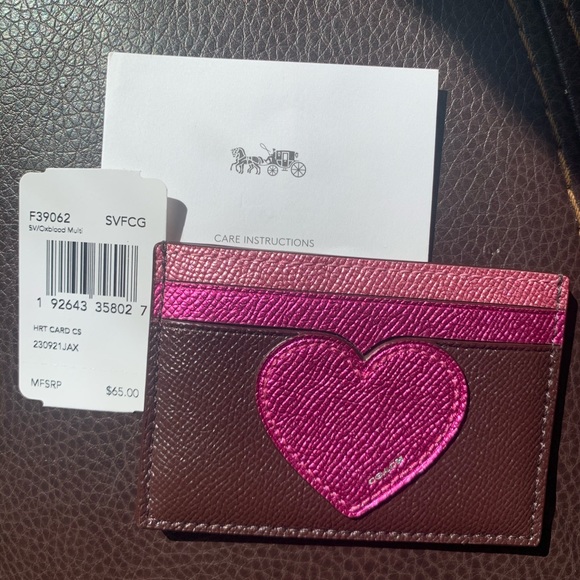 Coach | Accessories | Coach Heart Card Holder Nwt | Poshmark